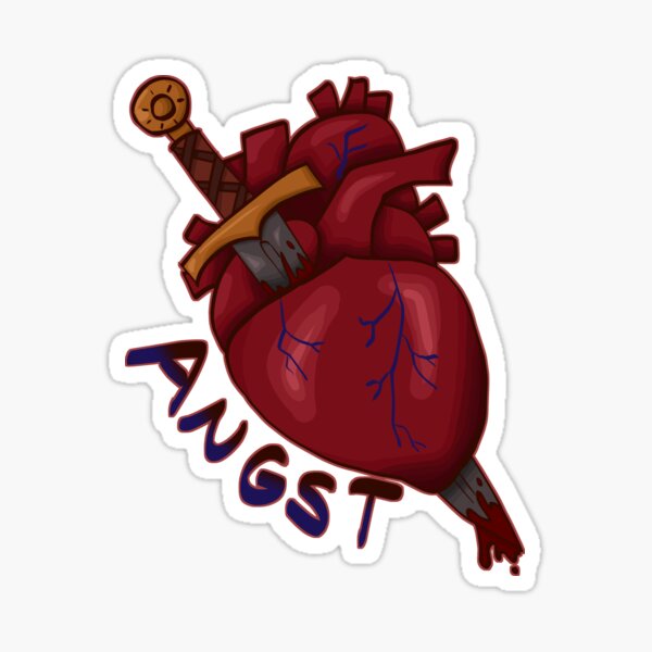 "Angst" Sticker for Sale by Sketchyleigh | Redbubble