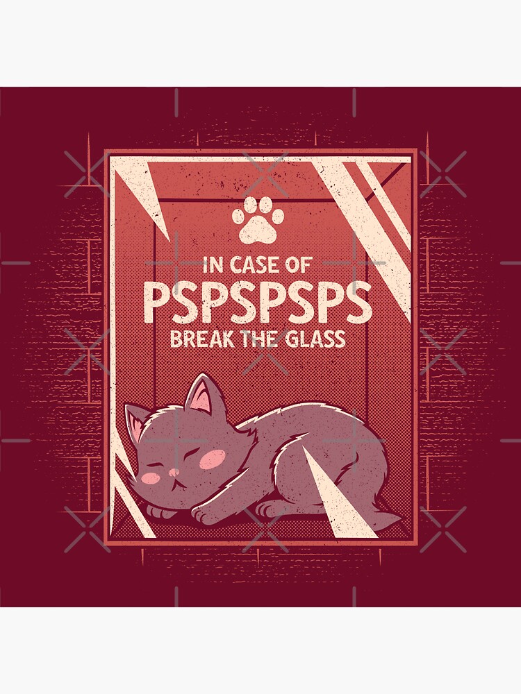 "In Case of Nightmares Break The Glass Cat by Tobe Fonseca" Sticker for ...
