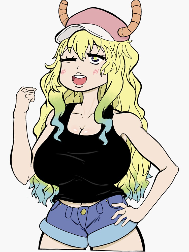 "Lucoa From Dragon Maid" Sticker by CapoMochi | Redbubble