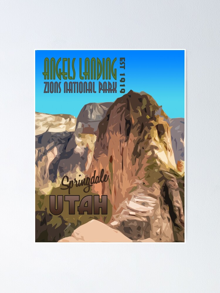 "National Park Movie Poster: Angels Landing" Poster by stangerdesigns ...