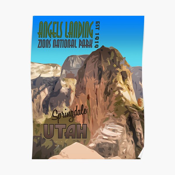 "National Park Movie Poster: Angels Landing" Poster by stangerdesigns ...