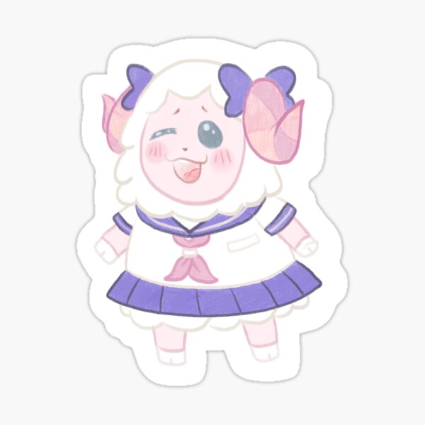 "Dom Anime Schoolgirl ACNH" Sticker for Sale by poutania | Redbubble