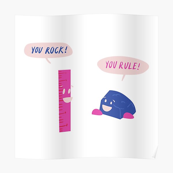 ""You Rock, You Rule" cute pun - Valentine's Day Puns and Gifts" Poster ...