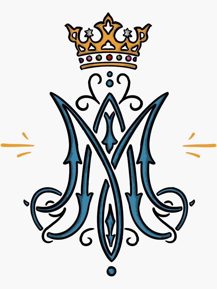 Pegatina «Anagrama Virgen María - AuctorSalutis» de AuctorSalutis ...