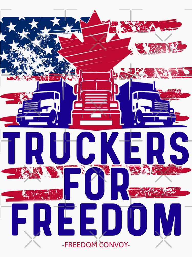 "Copy of Canadian truckers convoy 2022 | freedom convoy" Sticker for ...