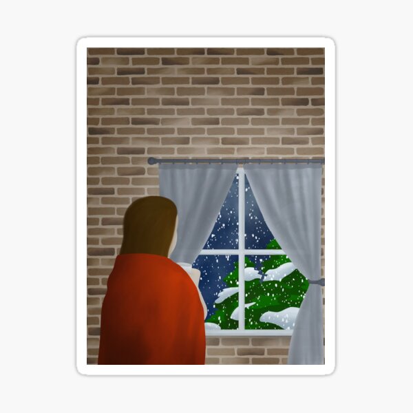"Snow Falling" Sticker for Sale by 22mlacey | Redbubble