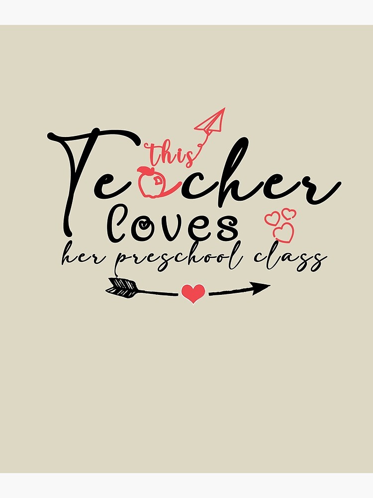 Póster «Esta maestra ama su clase de preescolar: Idea de regalo de San ...