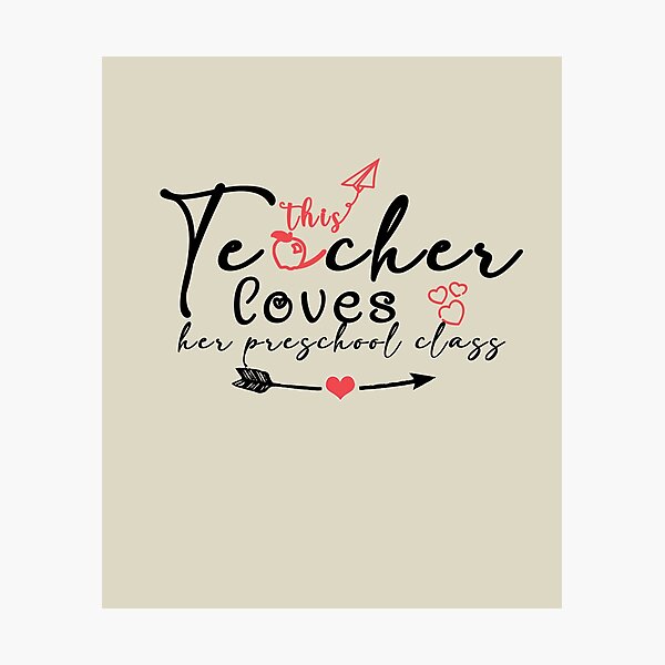 Lámina fotográfica «Esta maestra ama su clase de preescolar: Idea de ...