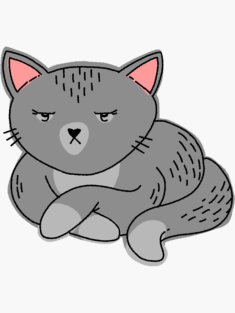 "Cat Judging Face" Sticker for Sale by WesBernick | Redbubble