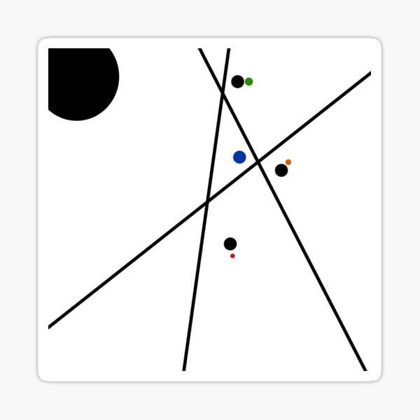 "Modern Abstract Black Lines" Sticker for Sale by S-3-Powell | Redbubble