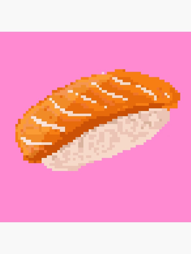 "Pixel Art Salmon Sushi" Art Print for Sale by RozuArt | Redbubble
