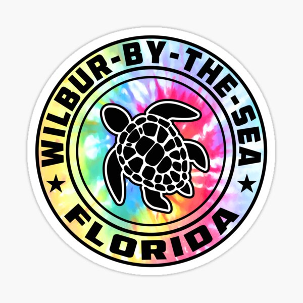 "Wilbur-By-The-Sea Beach Florida Sea Turtle FL " Sticker by ...