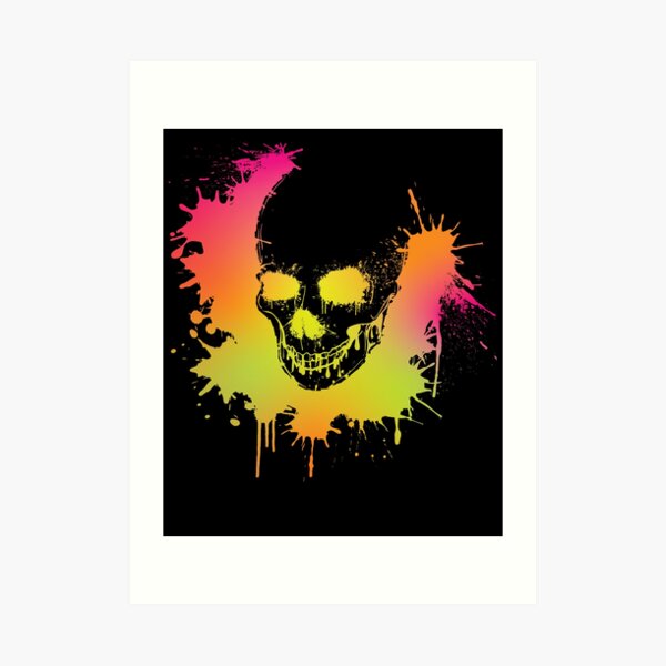"paint splatter skull, gothic, scary skull art, blood art, skull ...