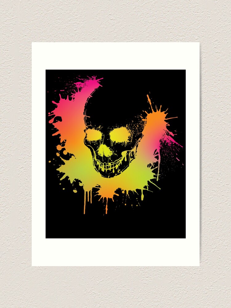 "paint splatter skull, gothic, scary skull art, blood art, skull ...