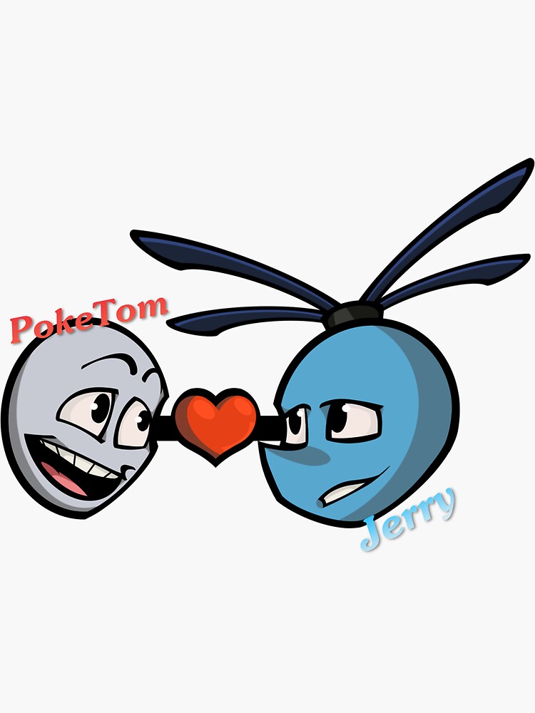 "PokeTom x Jerry Bloom Design " Sticker by PokeTom | Redbubble