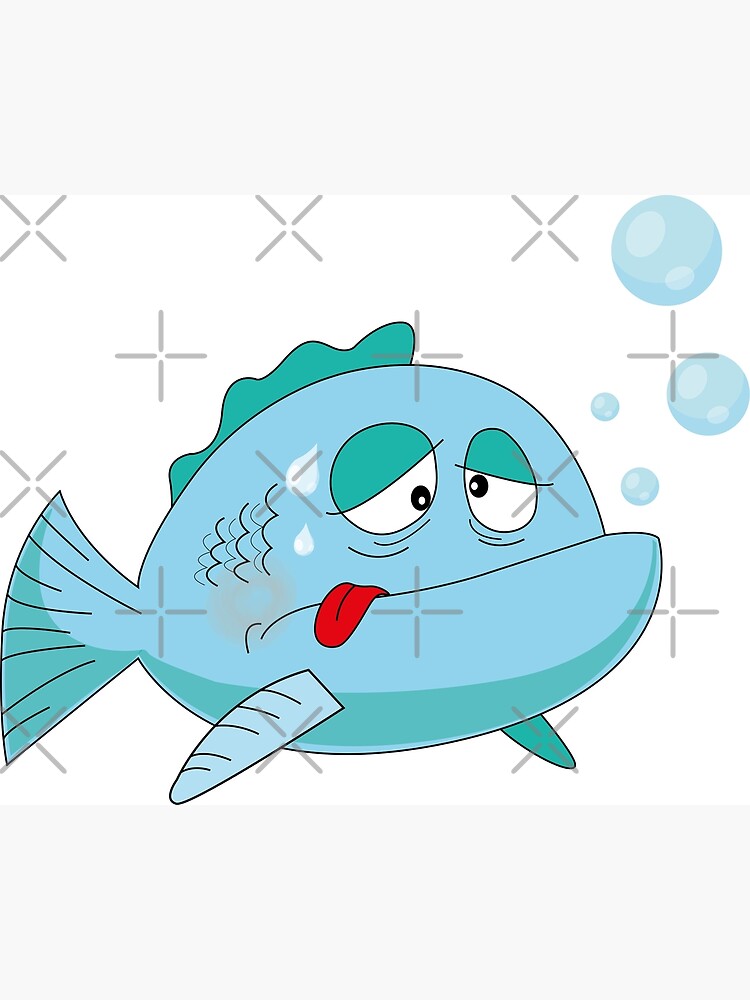 "tired of swimming every day, fish" Poster for Sale by Luna-2021 ...