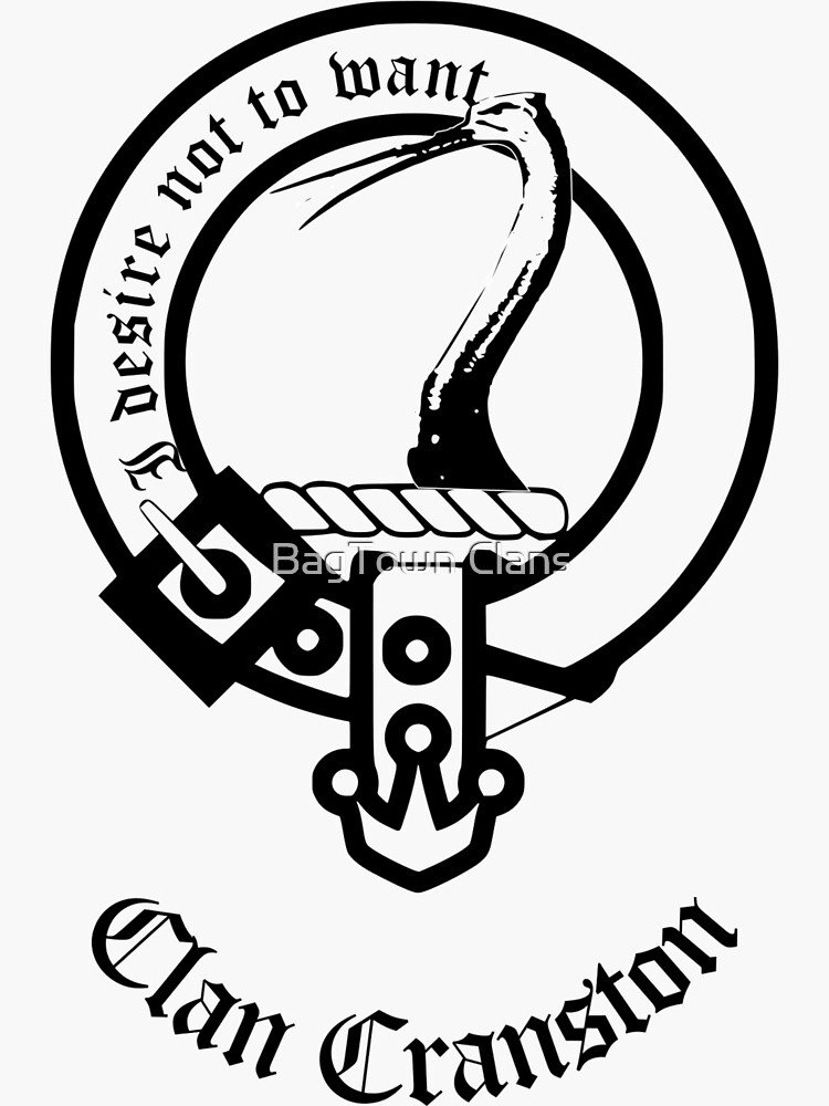 "Cranston Scottish Clan Surname" Sticker by ljrigby | Redbubble