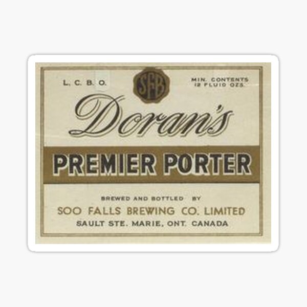 "Doran's Premier Porter" Sticker by uniquenostalgia | Redbubble