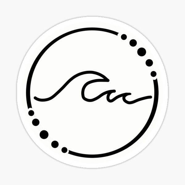 "Simple Dotted Circle Wave " Sticker by BlueEyedMushie | Redbubble
