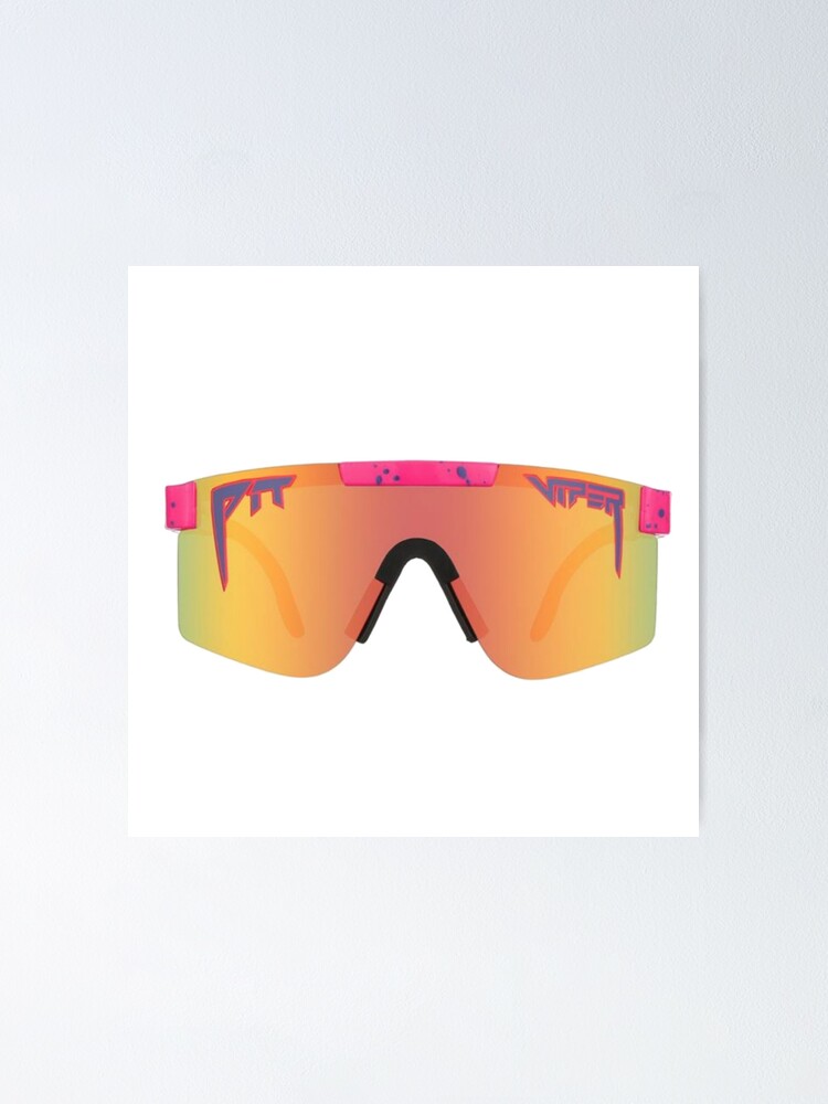 "Pit Viper Sticker / Decal - Pink and Orange" Poster by sticker-vault ...