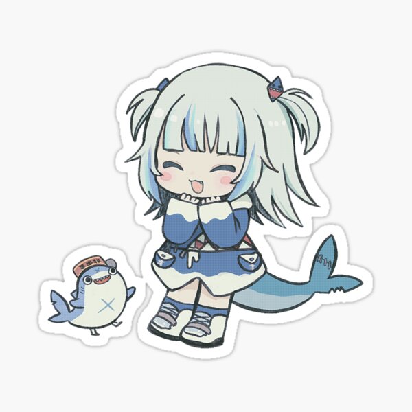 "Gawr Gura" Sticker for Sale by Vansina | Redbubble