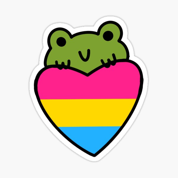 "Pride Frogs: Pansexual Flag" Sticker by GoetzRae | Redbubble
