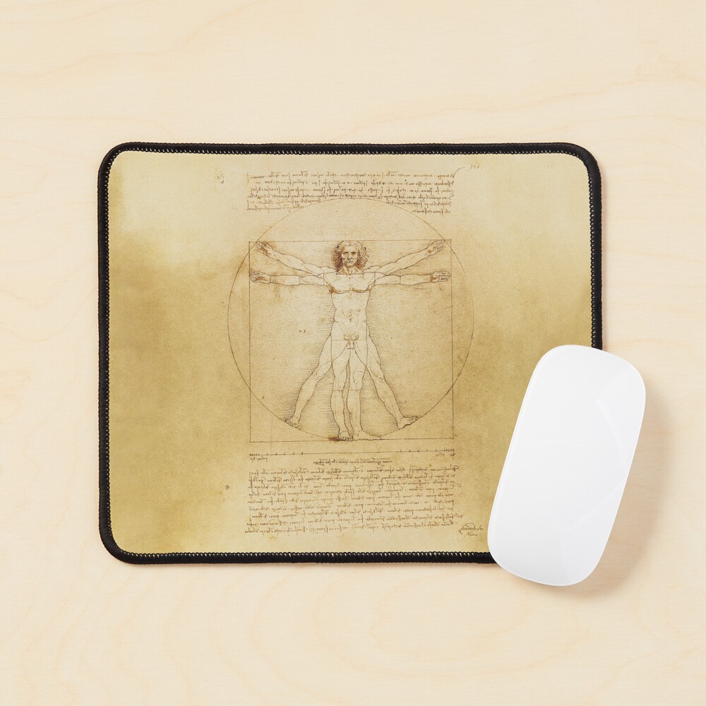 "Leonardo da Vinci Vintage sketch The Vitruvian Man The proportions of ...