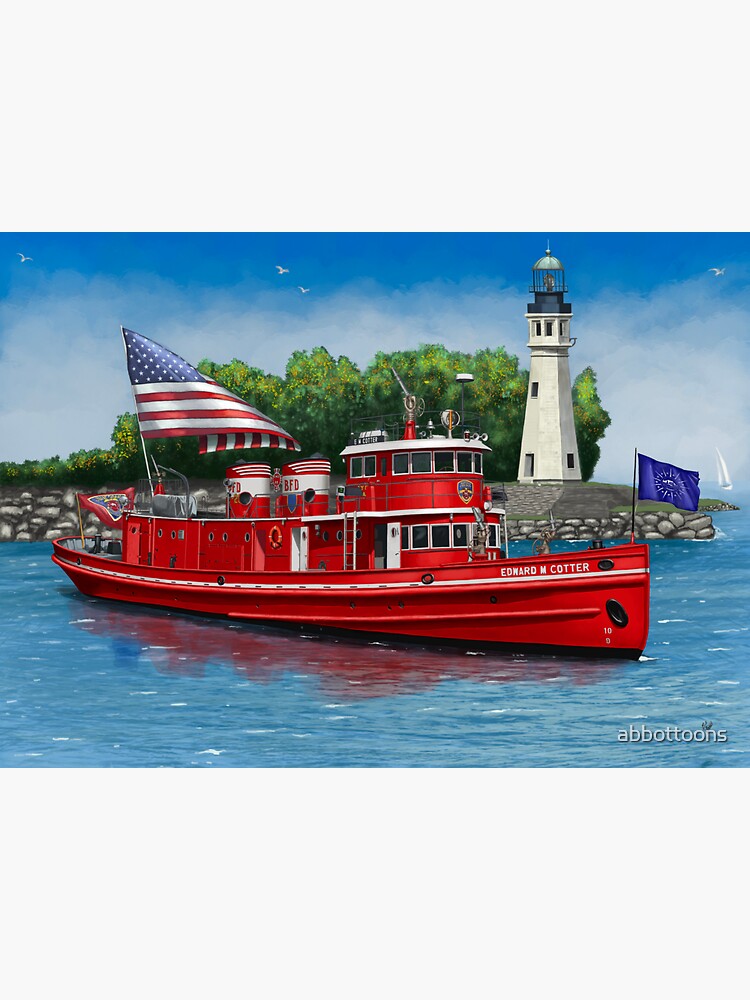 "Historic Buffalo Harbor Fireboat Edward M. Cotter and Buffalo ...