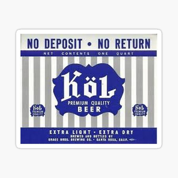 "Kol Beer" Sticker for Sale by uniquenostalgia | Redbubble