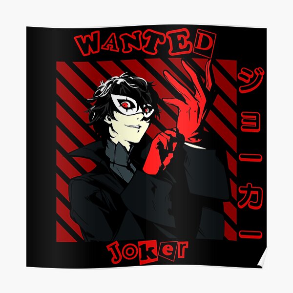 "Persona 5 Joker Wanted" Poster for Sale by valival | Redbubble