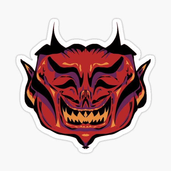 "smiling devil face" Sticker by frogpicz | Redbubble
