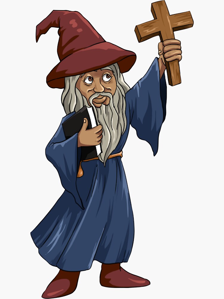 "The Holy Wizard" Sticker by Grimweed | Redbubble