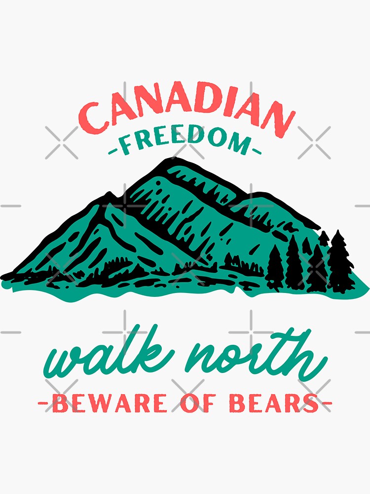 "Canadian Freedom True North " Sticker for Sale by KishShop | Redbubble