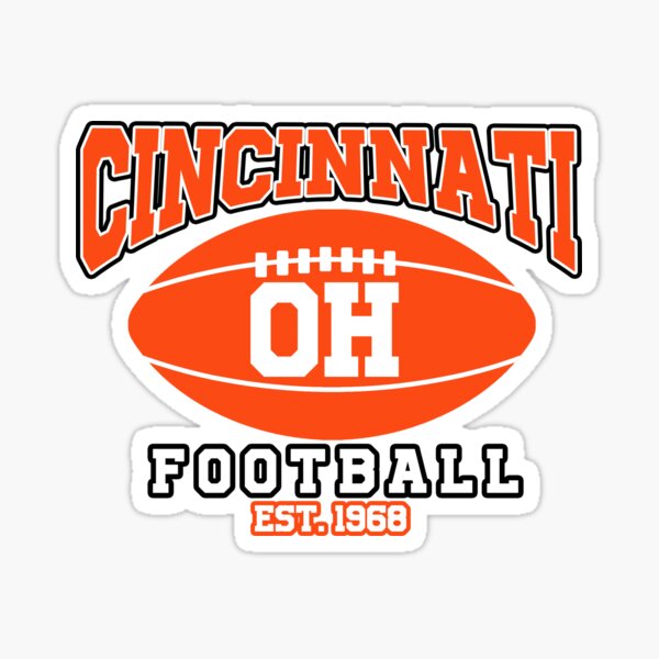 "Cincinnati Football Team" Sticker for Sale by igzine | Redbubble