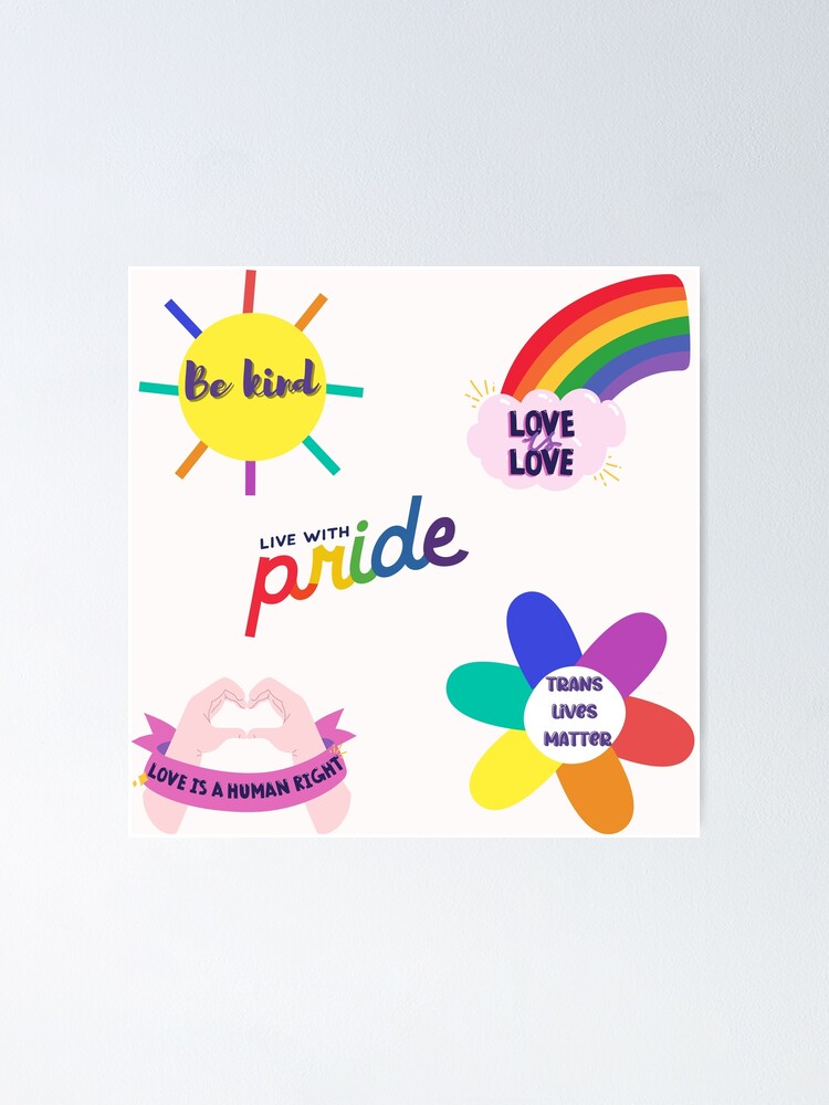 " Rainbow Pride Quotes Bundle Sticker Pack" Poster for Sale by ...