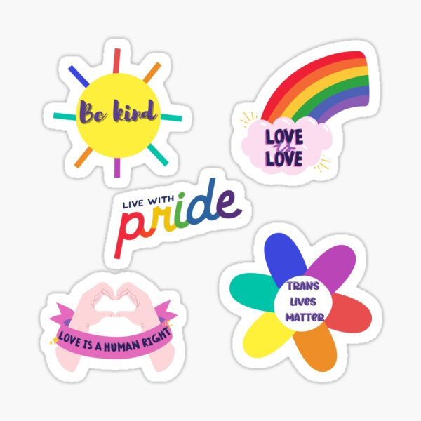 " Rainbow Pride Quotes Bundle Sticker Pack" Sticker for Sale by ...