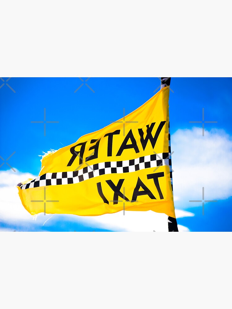 "Water Taxi Flag" Sticker for Sale by lizziemaher | Redbubble