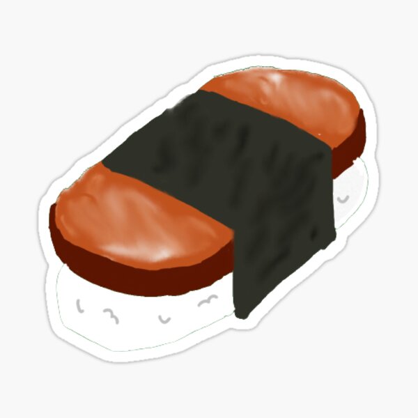 Paper & Party Supplies Spam Musubi Die Cut Sticker Stickers, Labels ...