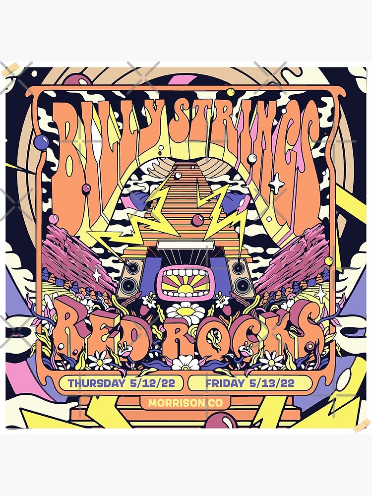 BILLY STRINGS RED ROCK SUMMER TOUR 2022 Premium Matte Vertical Poster ...