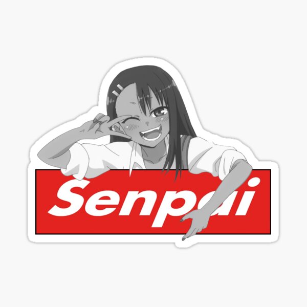 "Nagatoro Senpai Sticker B/W" Sticker for Sale by DeVallieres | Redbubble
