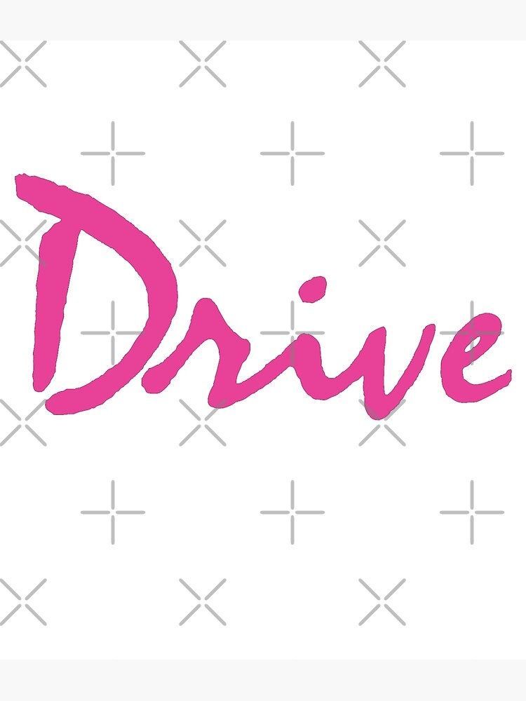 "Drive Ryan Gosling Movie Title Pink Synthwave Vaporwave" Art Print for ...