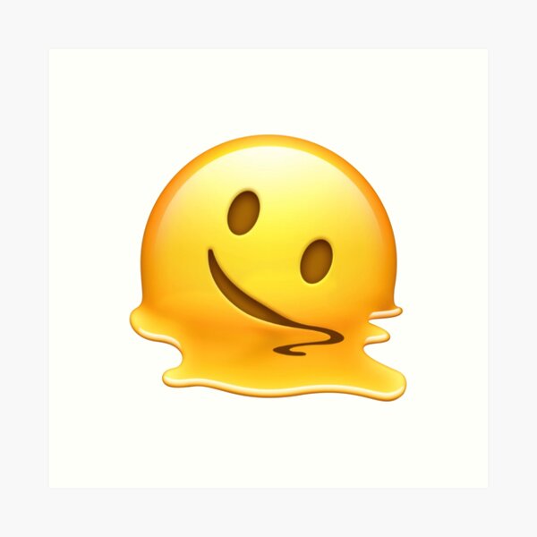 "Melting Face Emoji" Art Print for Sale by zulfikangga | Redbubble