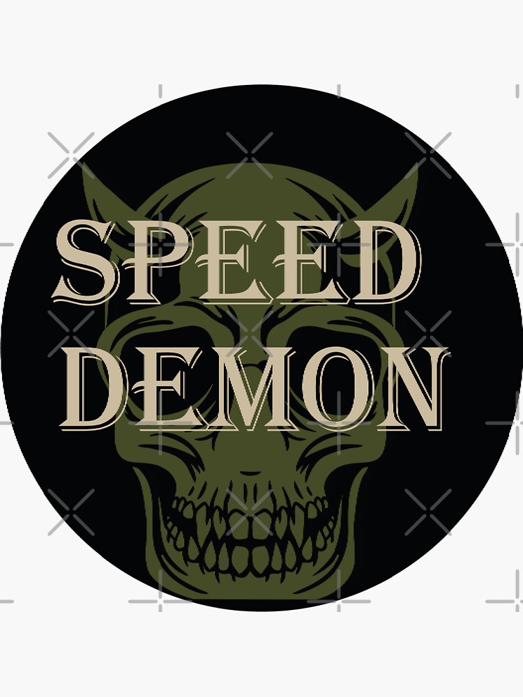 "Speed demon" Sticker for Sale by pnkpopcorn | Redbubble