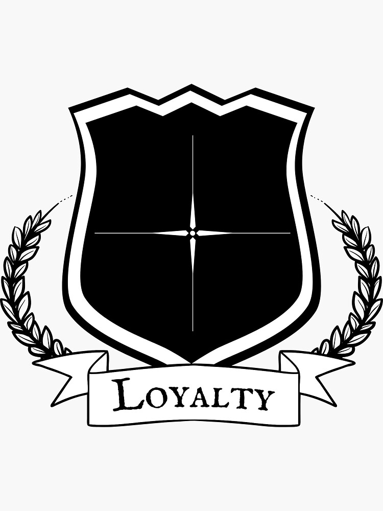 "Loyalty Crest Coat Of Arms" Sticker by JNSguitars | Redbubble
