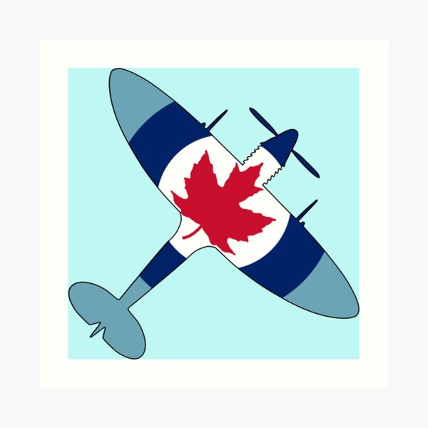 "RCAF Roundel Spitfire Silhouette" Art Print for Sale by SpitfireLew ...