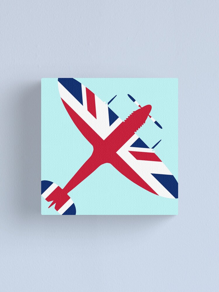 "Union Jack Spitfire Silhouette" Canvas Print for Sale by SpitfireLew ...