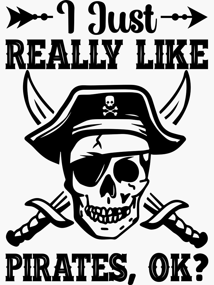 "Aye Captain! Pirate's friend." Sticker for Sale by QueenBeeBizarre ...