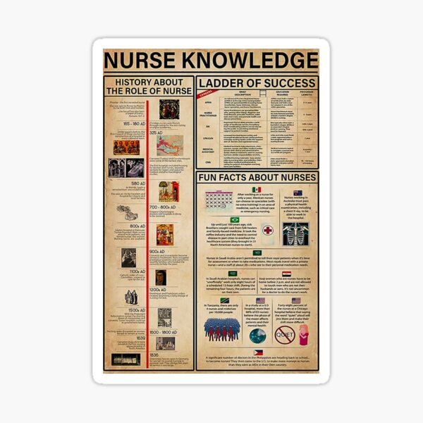 "Nurse Knowledge" Sticker by Mikeartshop | Redbubble