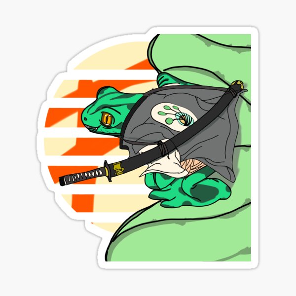 "Samurai Frog Ronin - Summer Frog - Frogmurai" Sticker for Sale by ...
