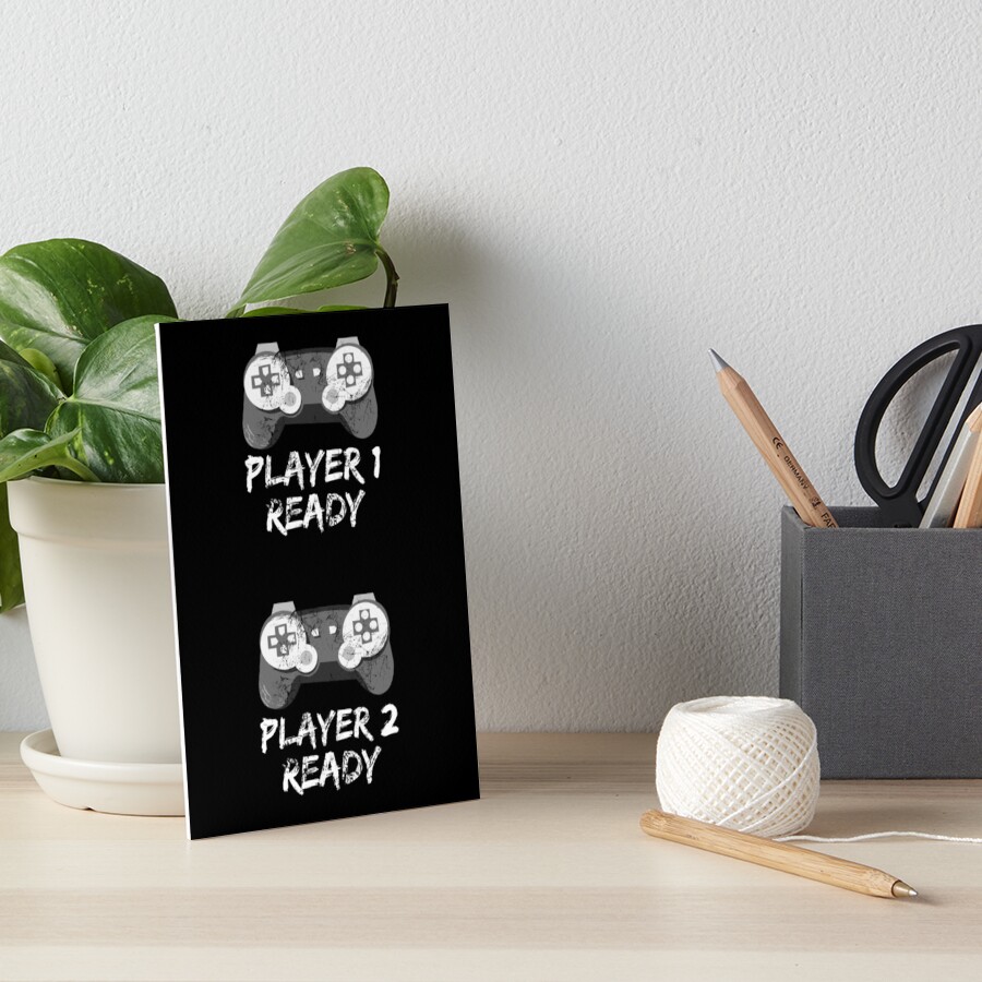 "Player 1 Player 2 Ready, Gaming Couples Sticker Pack" Art Board Print ...